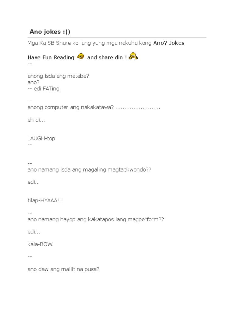 Ano Jokes | PDF