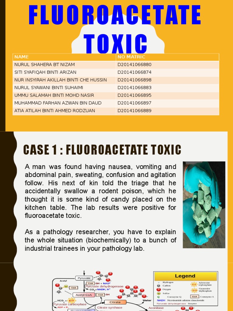 Fluoroacetate Toxicity Case Study | PDF
