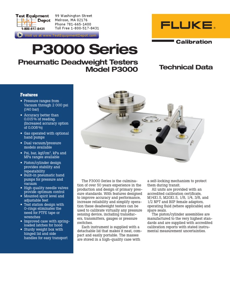 p3000 Series Data | Calibration | Vacuum