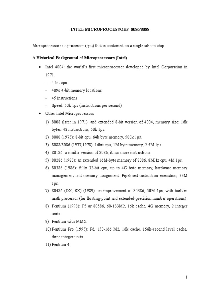 Unit-1,2,3 MP&MC Notes | PDF | Central Processing Unit | Instruction Set