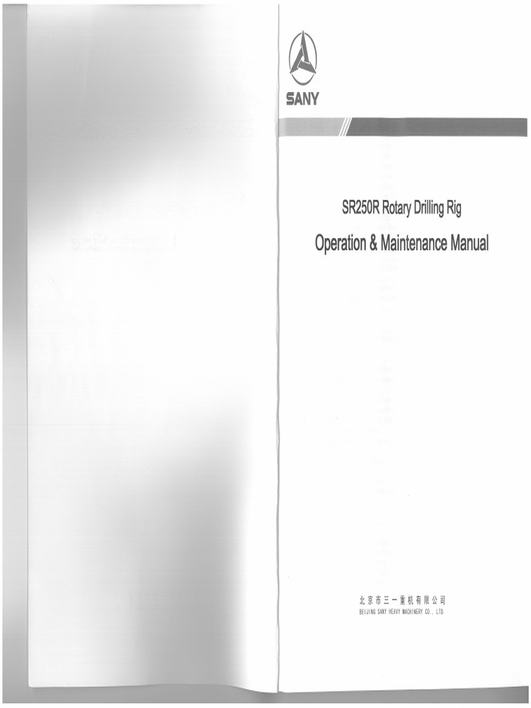 Sany SR250 - Technical Manual | PDF