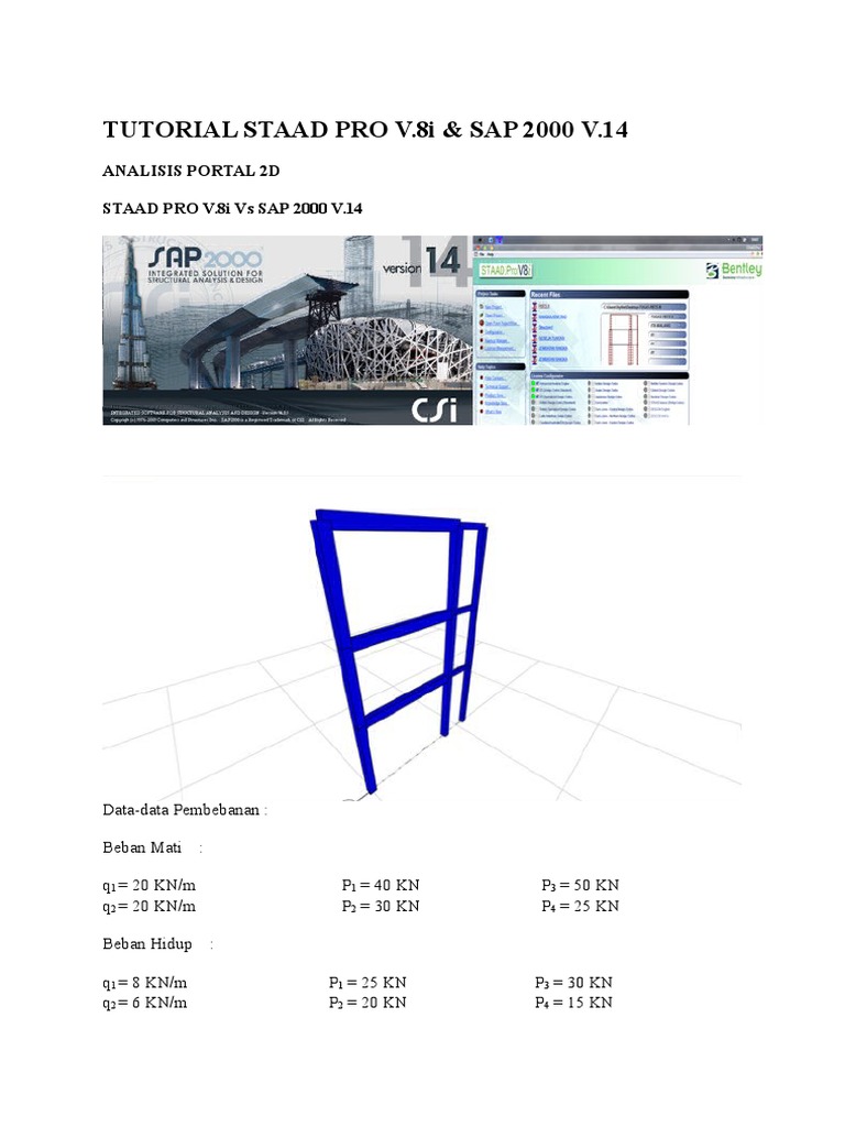 Tutorial Staad Pro | PDF