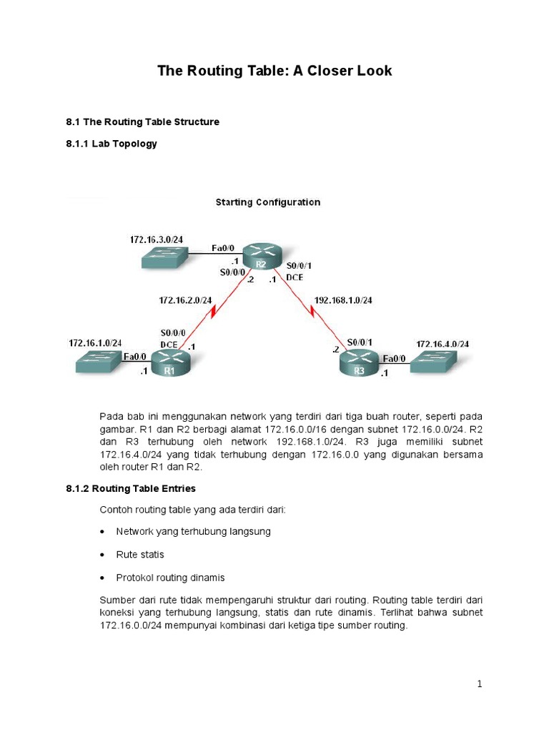 The Routing Table | PDF | Komputer