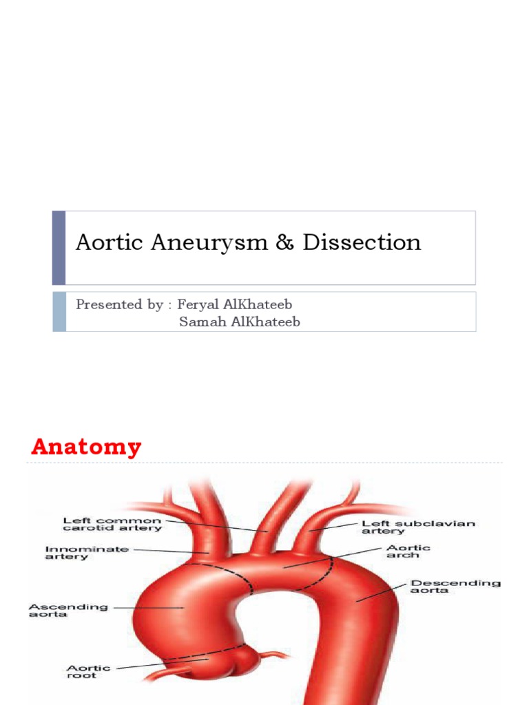 Aortic Aneurysm & Dissection | PDF | Aorta | Thorax (Human Anatomy)