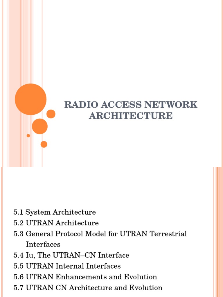 Radio Access Network Architecture | PDF | Ip Multimedia Subsystem ...