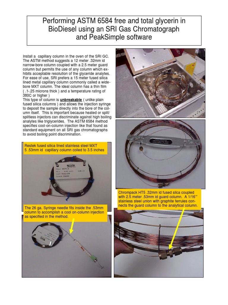 Performing Astm 6584 Free and Total Glycerin in Biodiesel Using An Sri ...