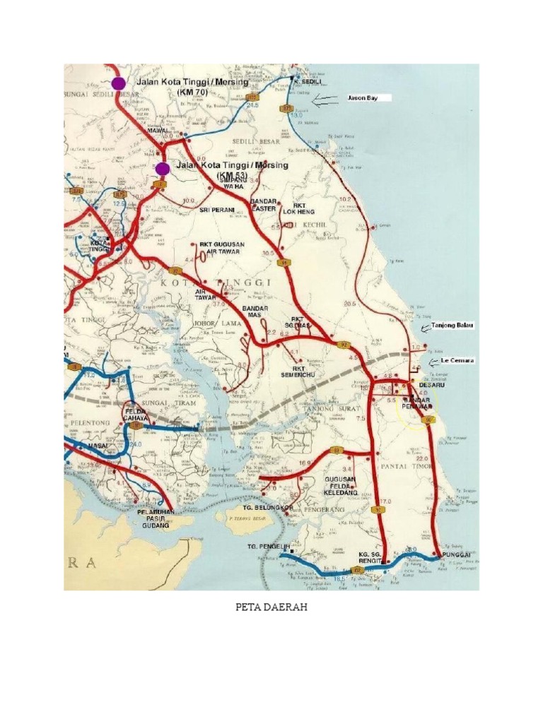 Peta Daerah Kota Tinggi | PDF