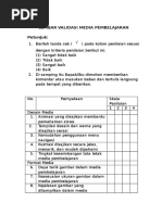 Lembar Validasi Media Pembelajaran | PDF