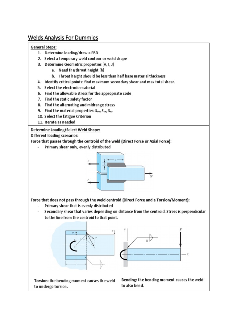 Weld Analysis For Dummies | PDF | Bending | Welding
