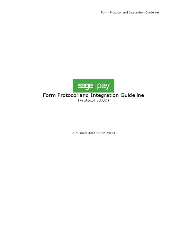 FORM Protocol and Integration Guidelines 300114 | PDF | Financial ...