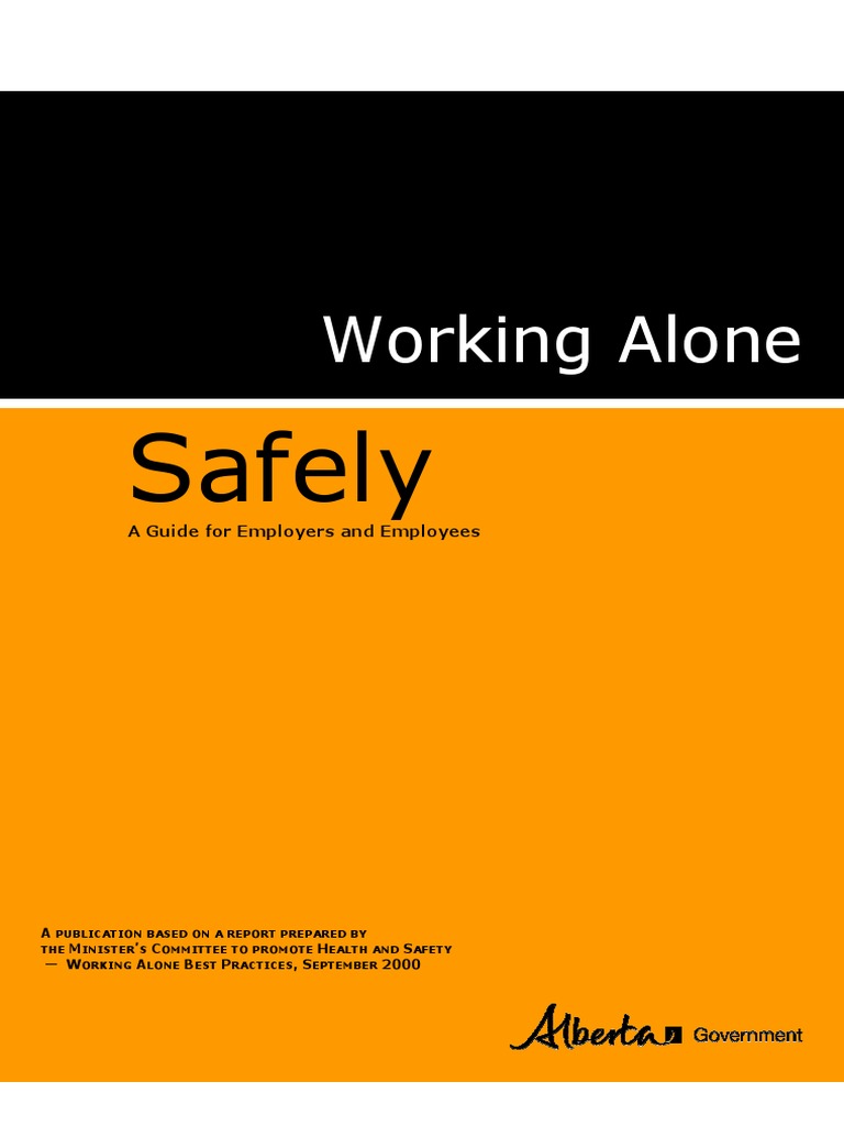 Working Alone - Alberta | PDF | Occupational Safety And Health ...