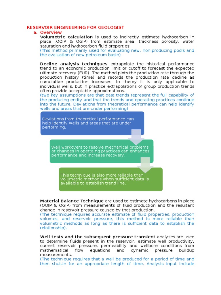 Reservoir Engineering For Geologist A. Overview | Download Free PDF ...