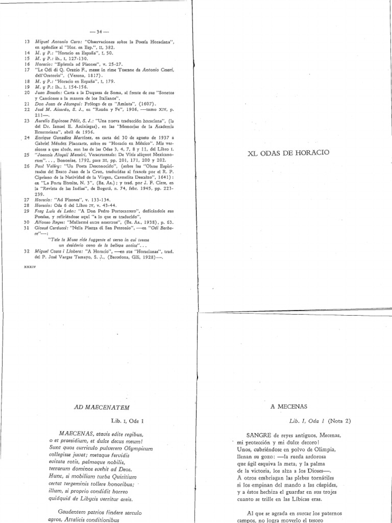 Odas de Horacio I | PDF
