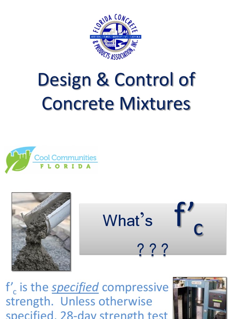 Concrete Mixture Design and Control | PDF | Density | Concrete