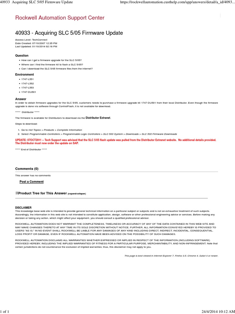 SLC 5/05 Firmware Update Guide | PDF | Websites | Adobe Flash