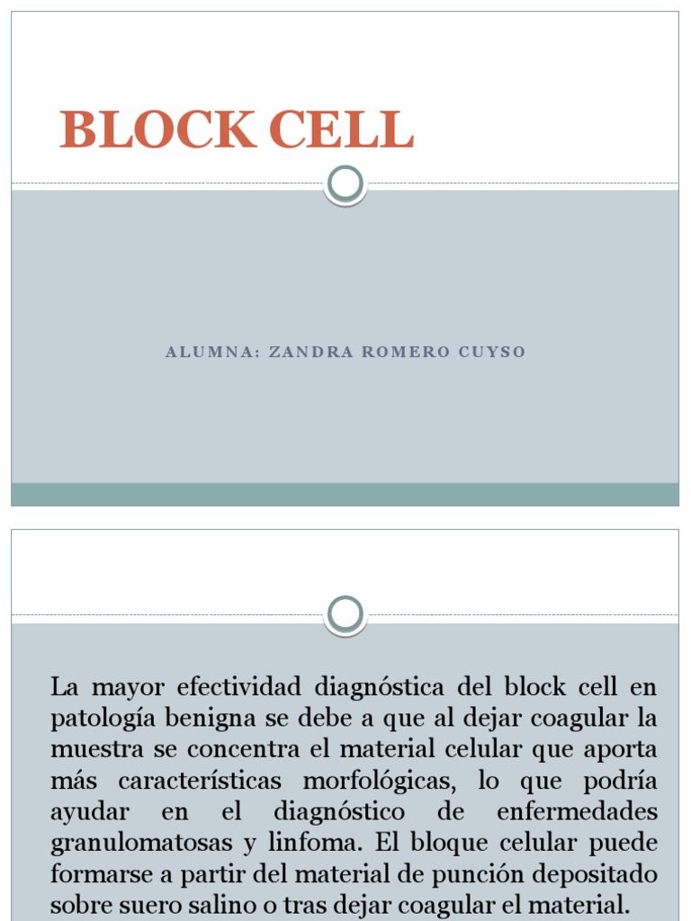 Block Cell | PDF | Medicina CLINICA | Biología