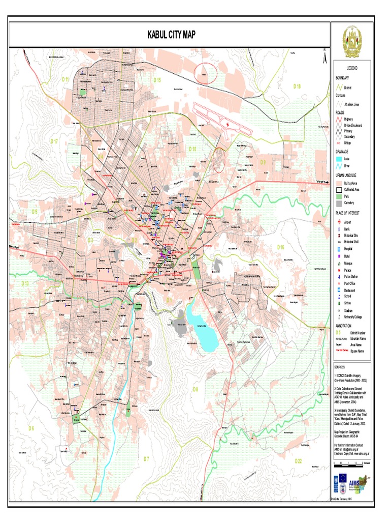 Kabul City Map | PDF | Kabul | Afghanistan