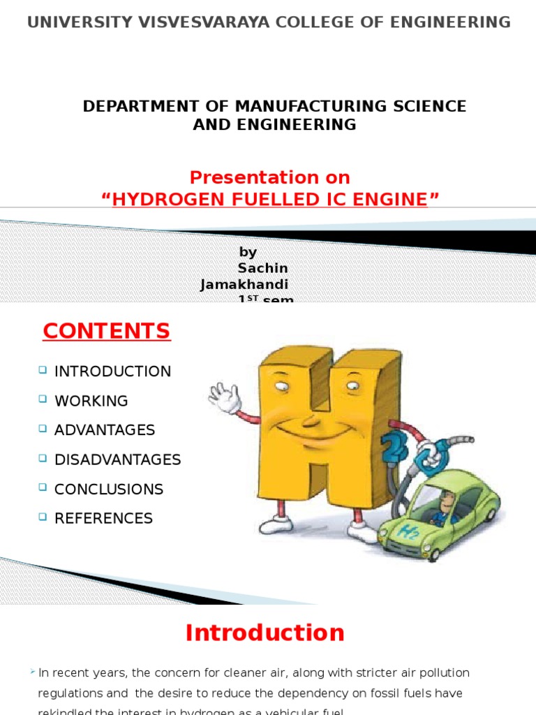 Hydrogen Fuelled Ic Engine | PDF | Internal Combustion Engine | N Ox