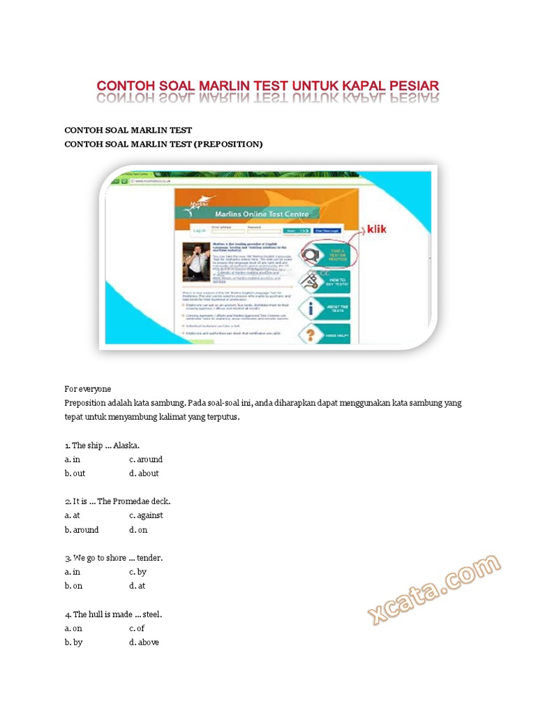 Marlin Test Sample Questions for Sailors | PDF | Foods