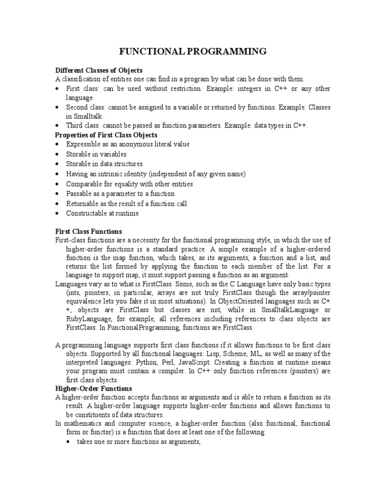 Functional Programming Pdf Functional Programming Subroutine 