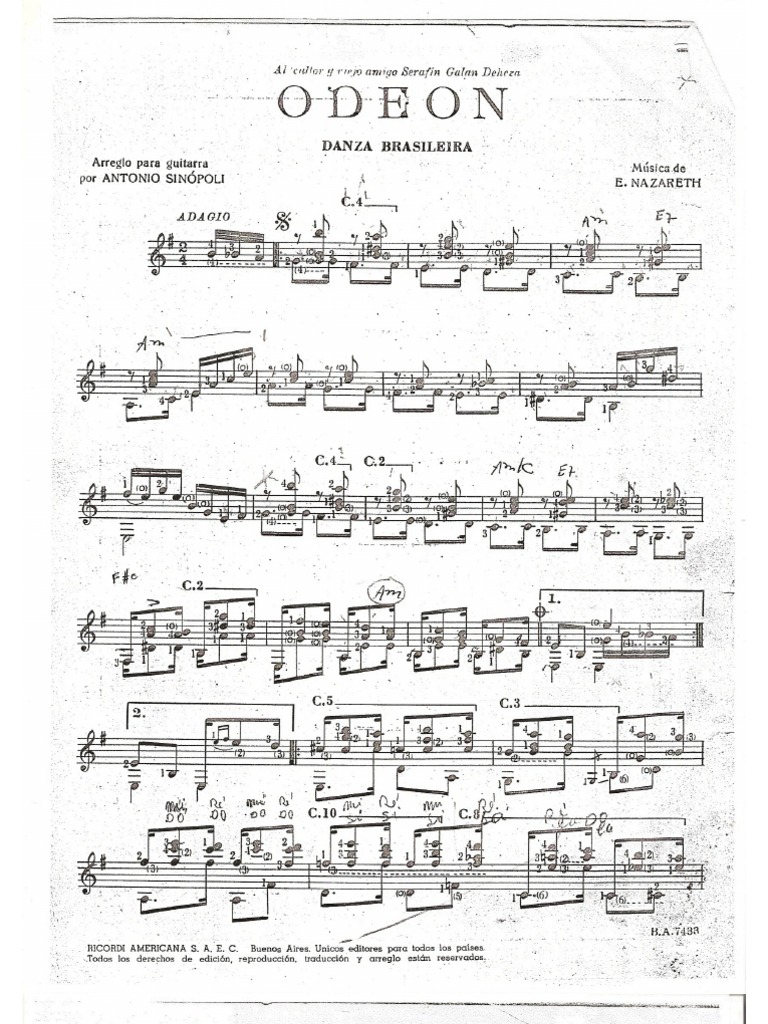 Odeon-Original (Ernesto Nazareth) | PDF