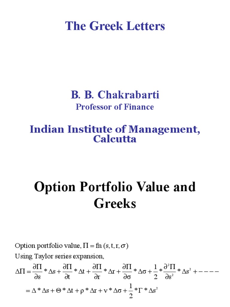 Greek Letters | Greeks (Finance) | Option (Finance)