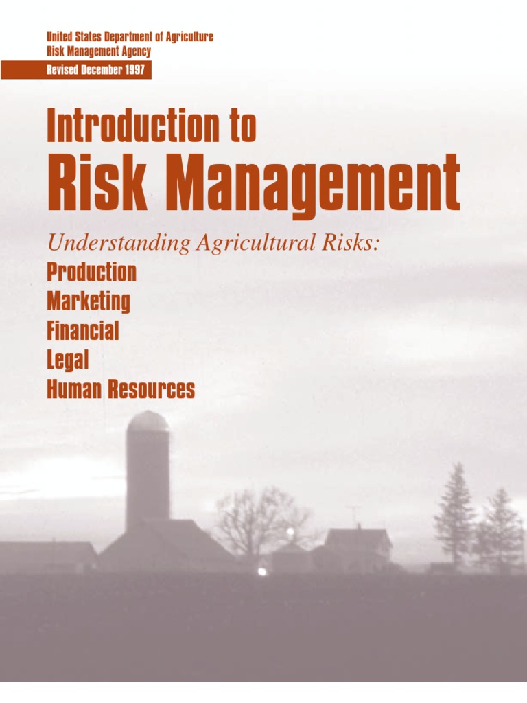 Risk Management Agriculture | PDF | Crop Insurance | Risk