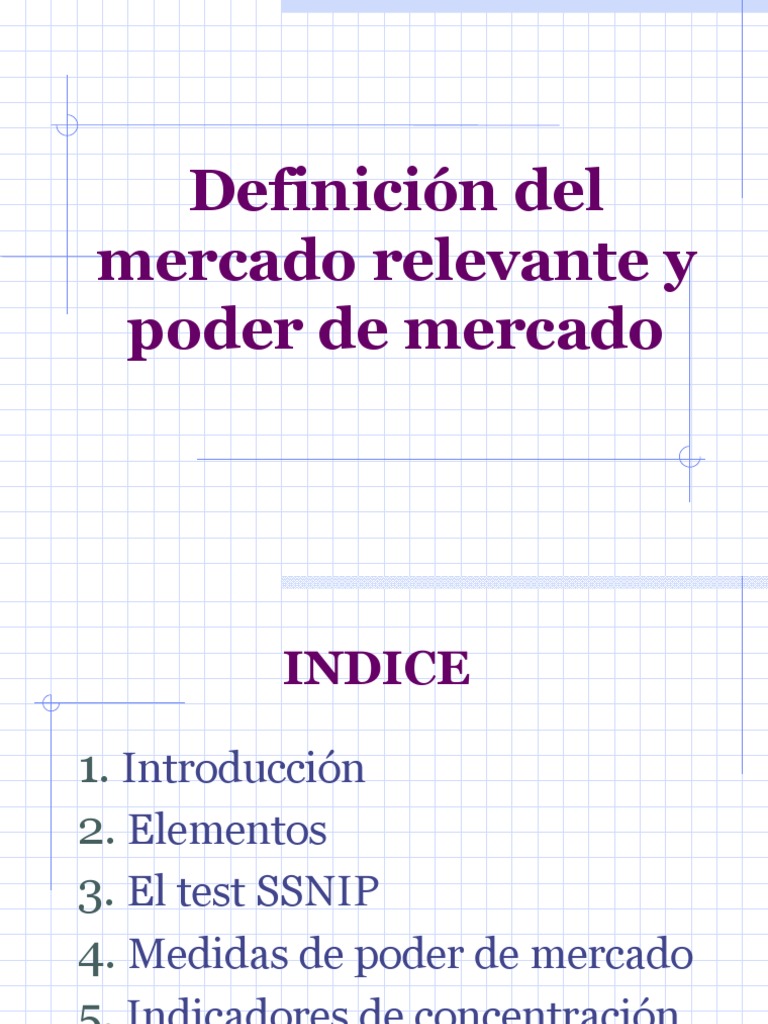 Clase 3 Mercado Relevante y Poder de Mercado | PDF | Monopolio ...