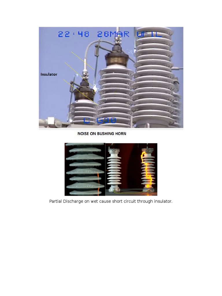 Partial Discharge On Wet Cause Short Circuit Through Insulator | PDF