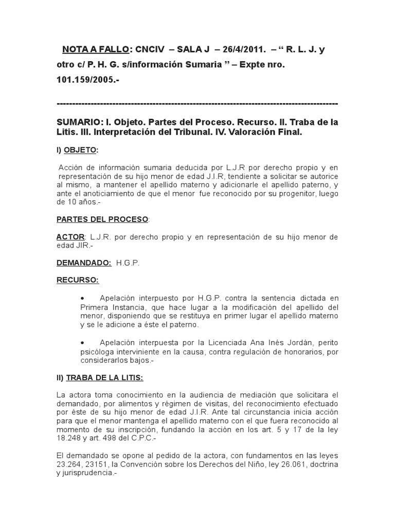 Modelo Nota A Fallo Siglo XXI | PDF | Evidencia (ley) | Caso de ley