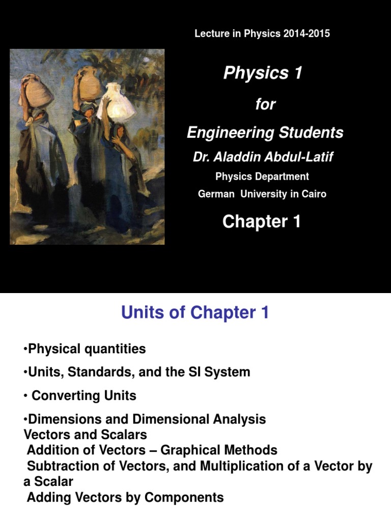 Chapter 1 Units and Vectors | PDF | Euclidean Vector | Units Of Measurement
