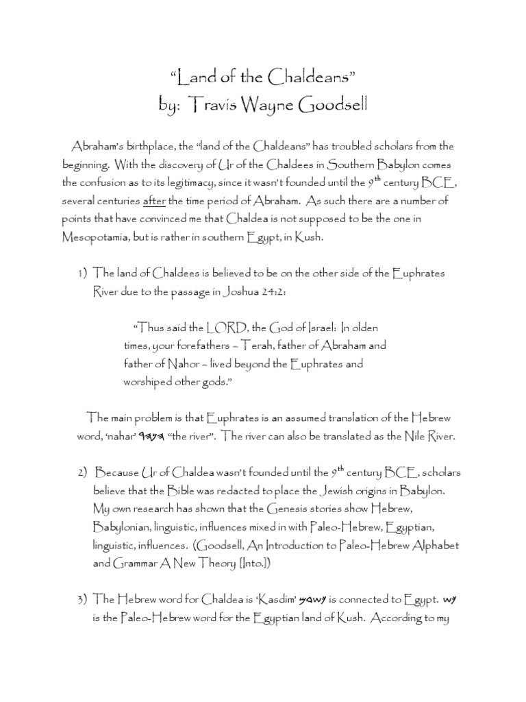 Article Land of The Chaldeans | PDF | Religious Texts | Torah