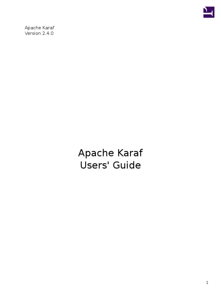 Karaf Manual-2.4.0 | PDF | Command Line Interface | Secure Shell