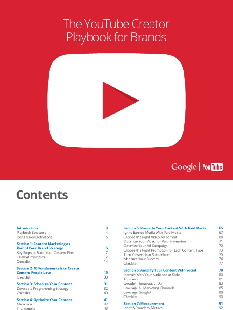 YouTube Creator Playbook | PDF | You Tube | Brand