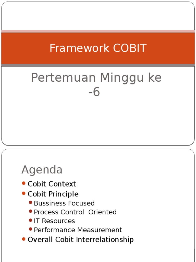 Framework COBIT | Cobit | Audit