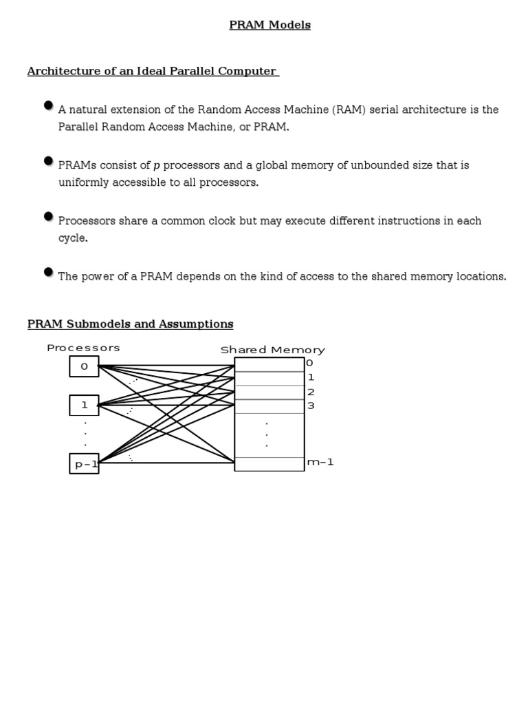 PRAM Models | Download Free PDF | Parallel Computing | Central Processing Unit