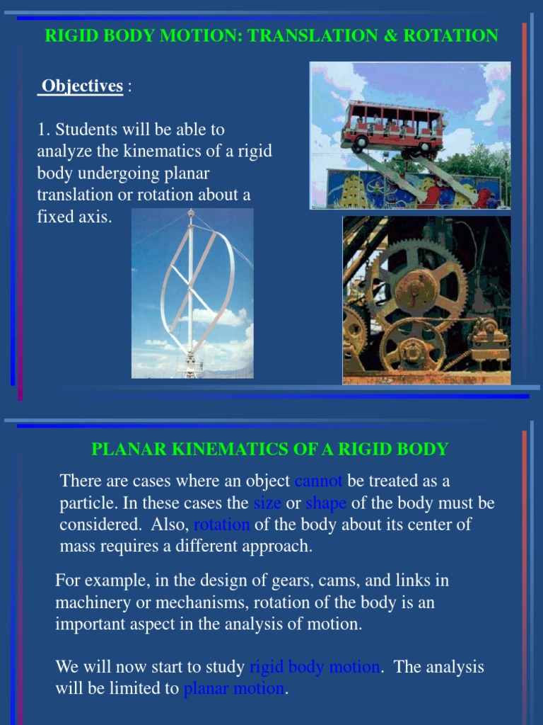 Kinematics of Rigid Bodies | PDF | Acceleration | Kinematics