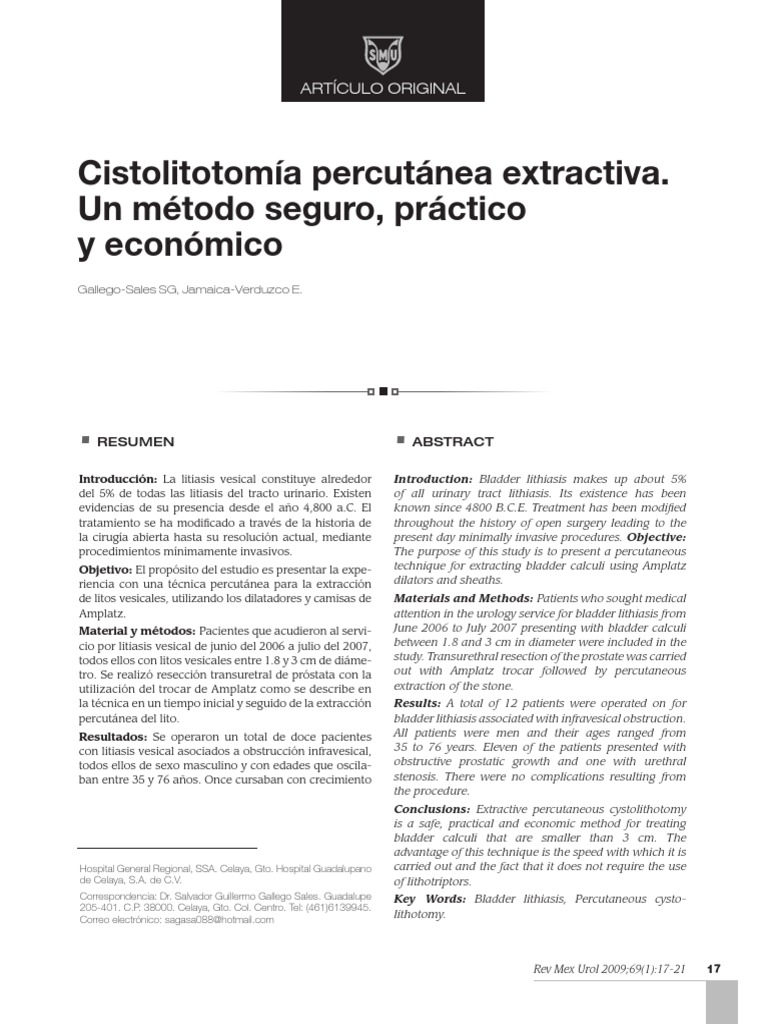 Cistolitotomia | PDF | Cancer de prostata | Urología