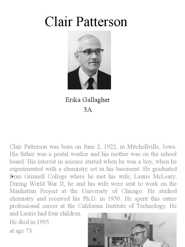 Clair Patterson | PDF | Chemistry | Physical Sciences