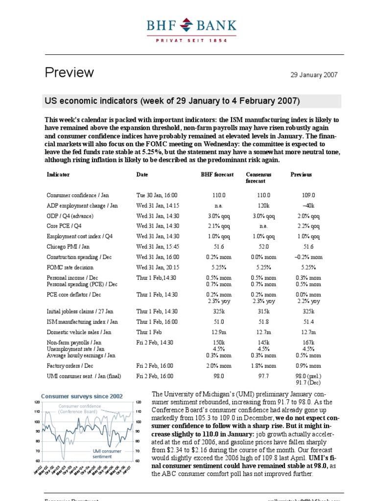 US Indicators Review | PDF | Personal Consumption Expenditures Price ...