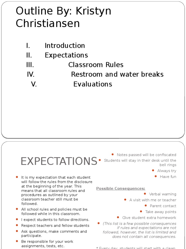 Classroom Expectations and Rules Guide | PDF | Classroom | Homework