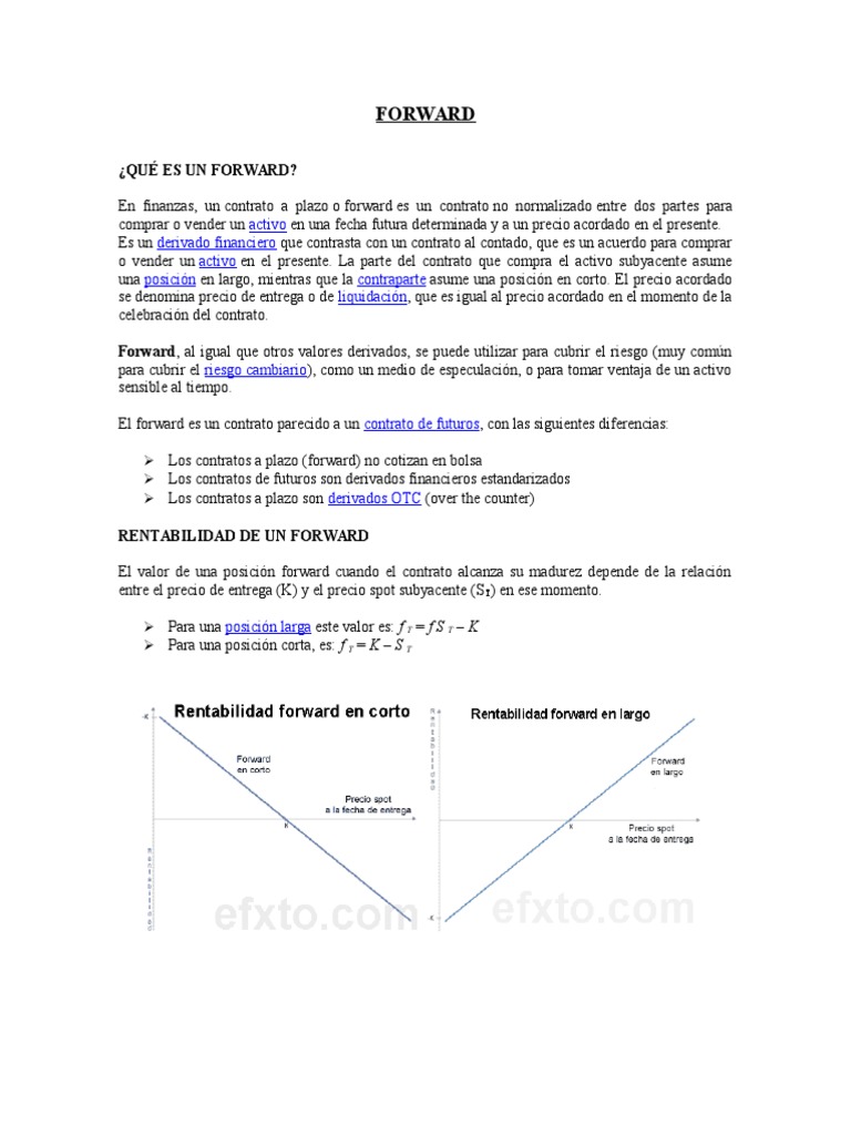 Forward Concepto | PDF | Tipo de cambio | Tasas de interés