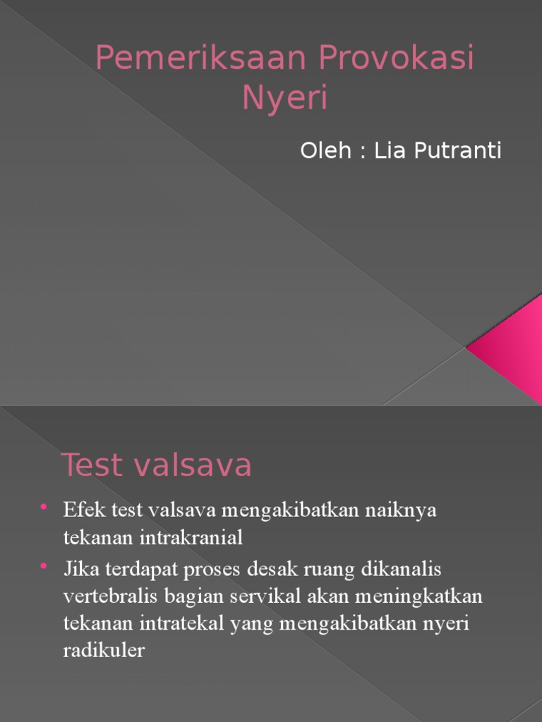 Tes Provokasi Nyeri | PDF