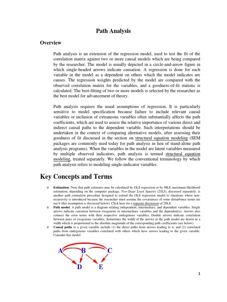 Path Analysis | PDF | Structural Equation Modeling | Endogeneity ...