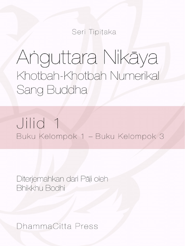 Anguttara Nikaya Jilid 1 | PDF