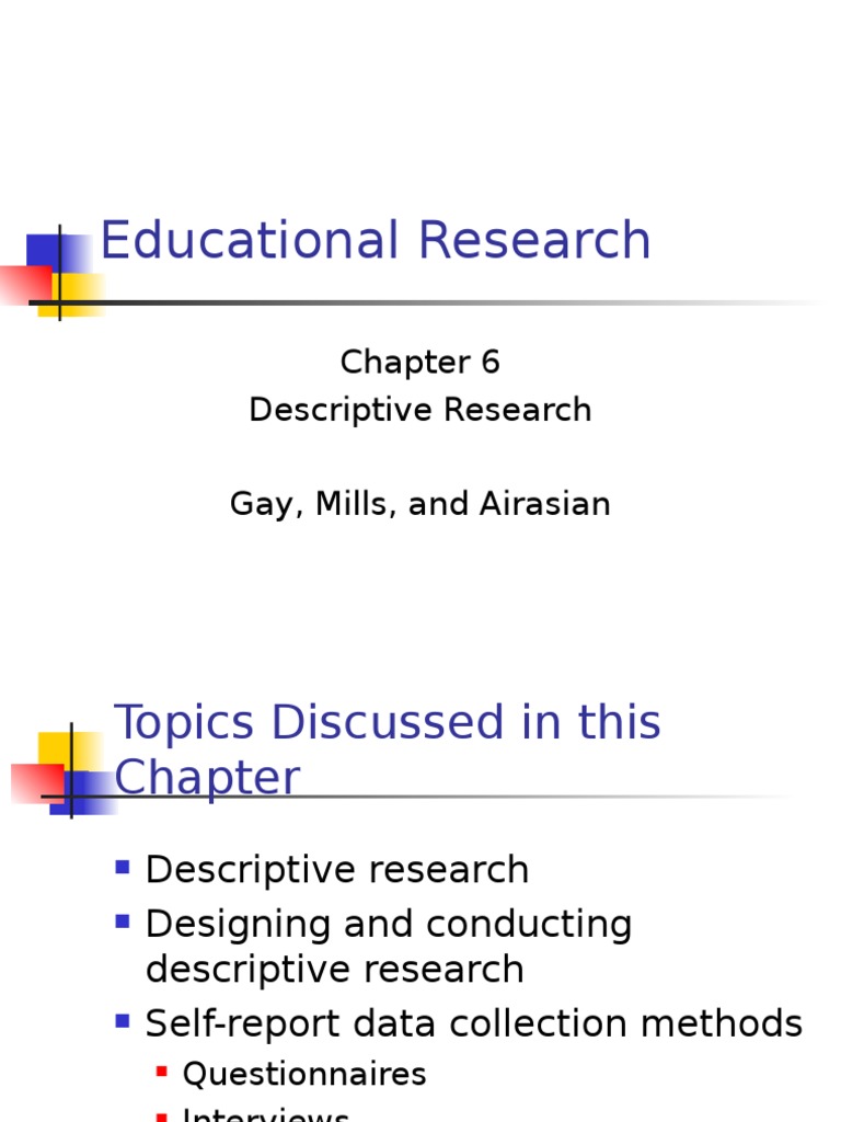 Chap 6 Descriptive Research | PDF | Self Report Study | Survey Methodology