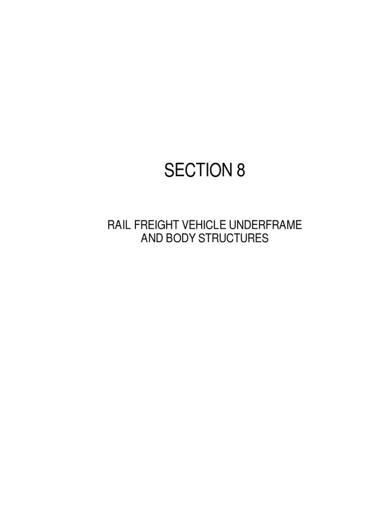 Rail Freight Vehicle Underframe Standards | PDF | Structural Steel ...