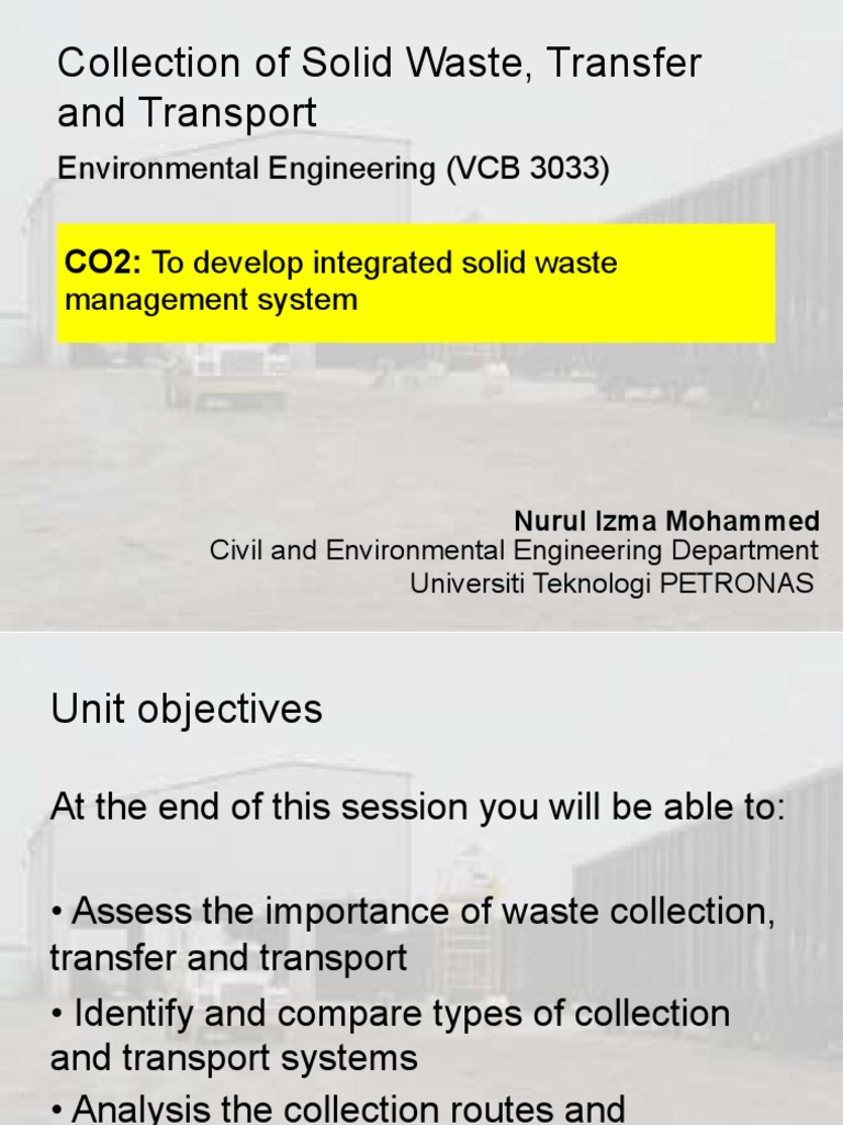 9.collection of Solid Waste Transfer and Transport | PDF | Municipal ...