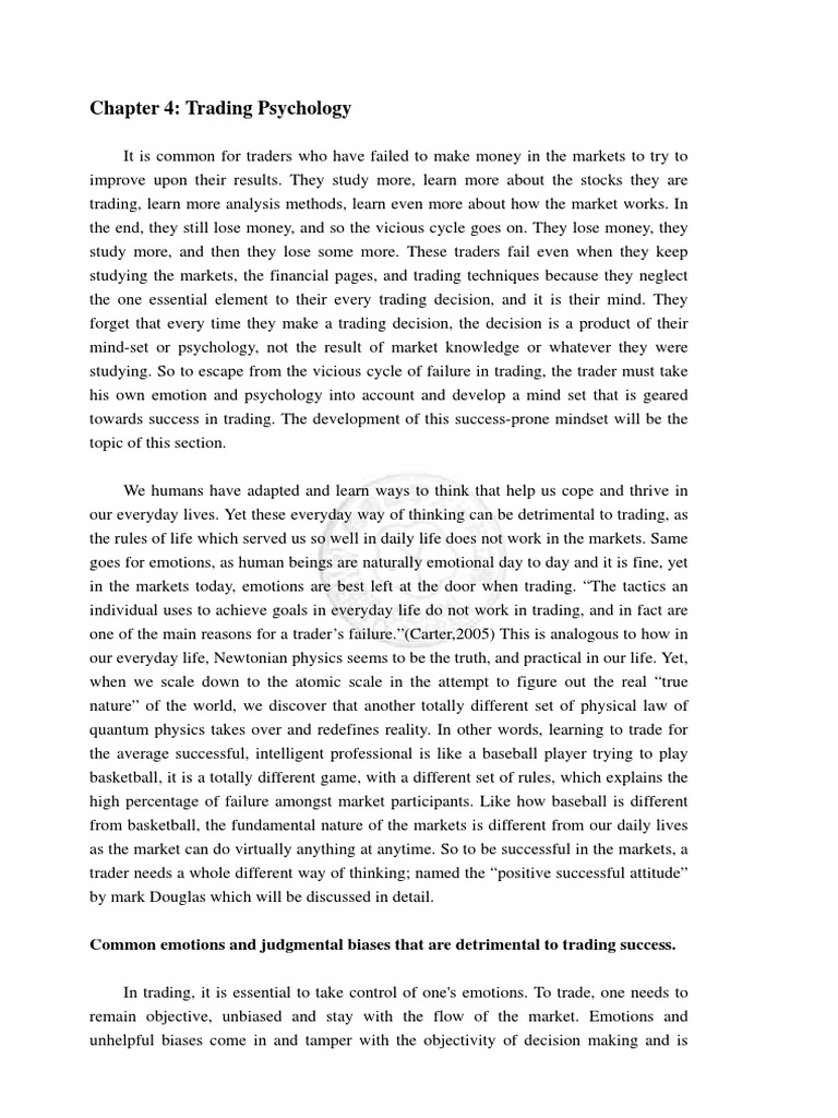 Trading Psychology | PDF | Risk | Heuristics In Judgment And Decision ...