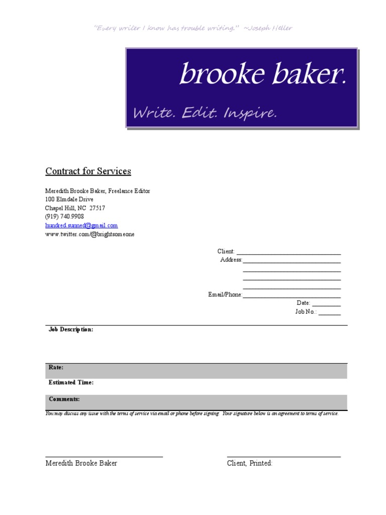 Basic Contract Template | PDF | Law
